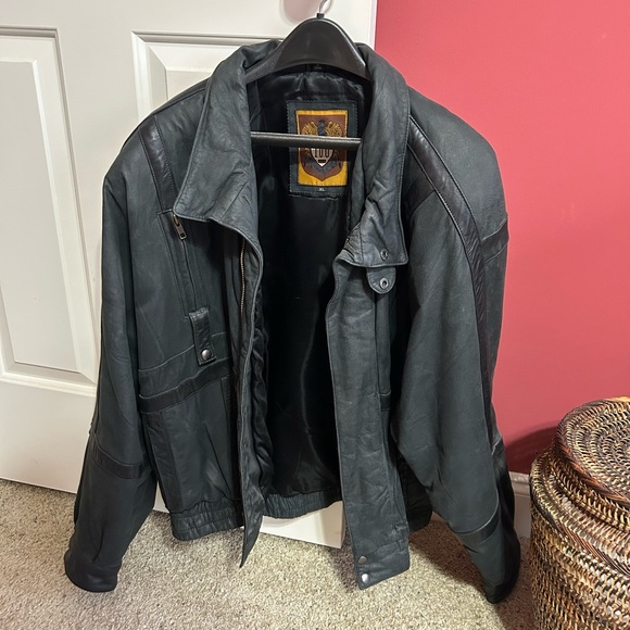 IOU | Jackets & Coats | Iou Vintage 991 Genuine Leather Biker Jacket ...